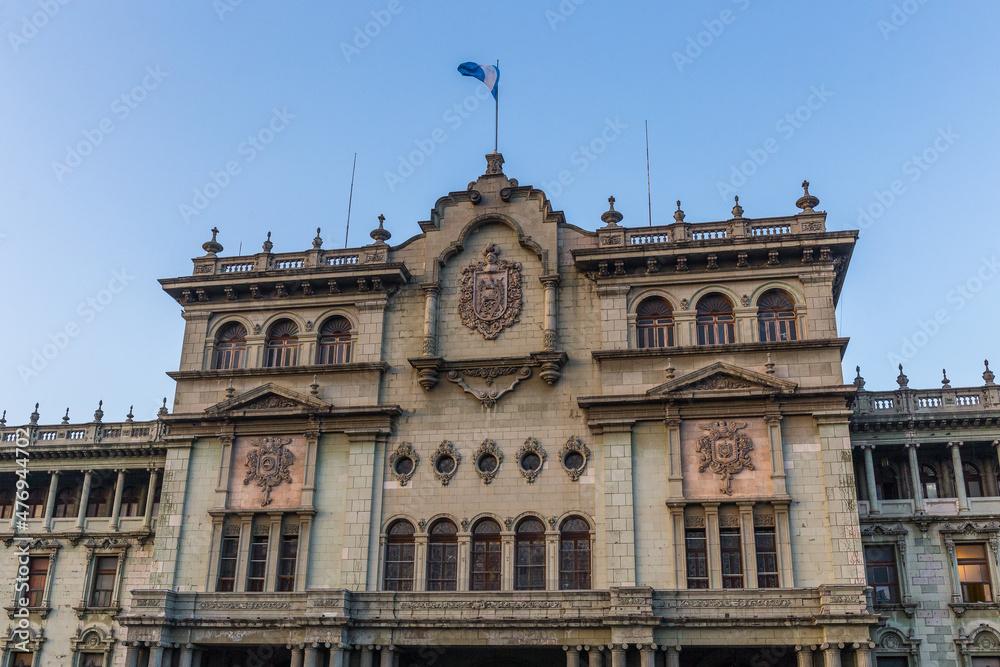 National Palace at Plaza de la Constitucion, Guatemala City, Guatemala ...