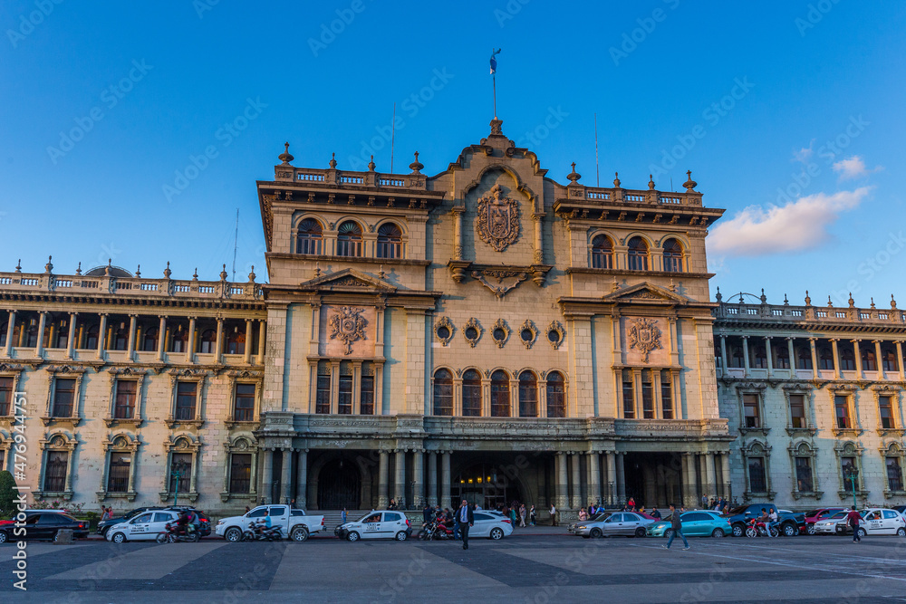 National Palace at Plaza de la Constitucion, Guatemala City, Guatemala ...