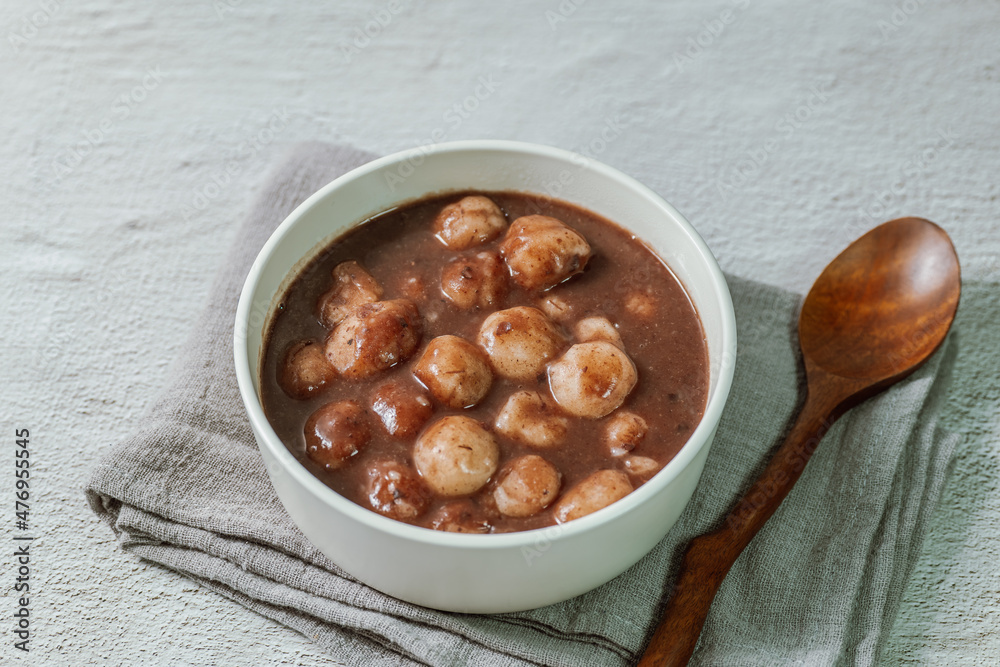 Korean sweet red bean porridge, Danpat juk Stock Photo | Adobe Stock