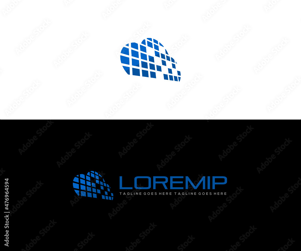 Cloud computing , cloud tech solutions & IT management logo. Cloud ...