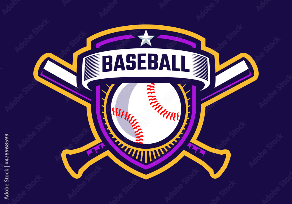 Baseball badge logo Stock Vector | Adobe Stock