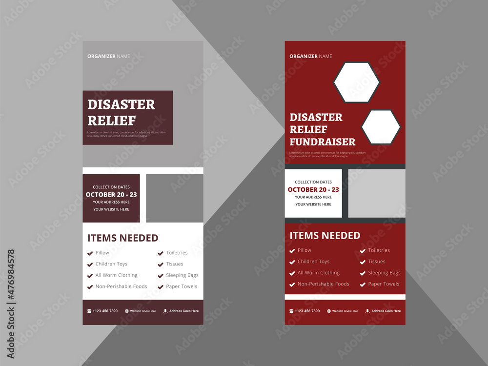 disaster relief roll up banner design template. charity relief poster ...