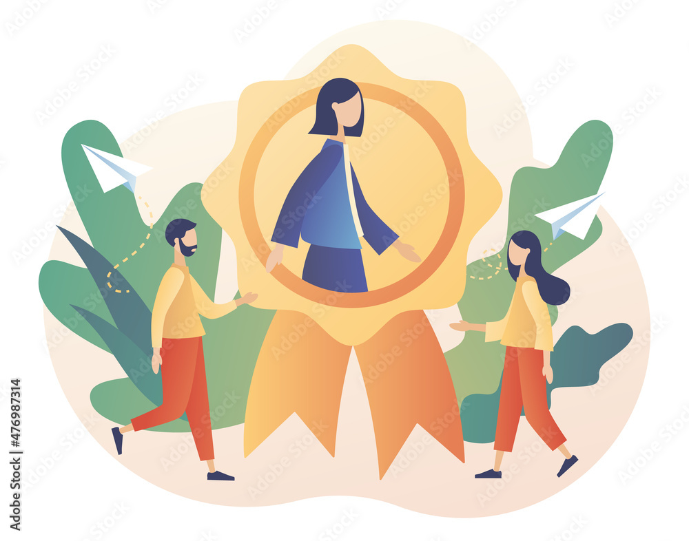 HR recognition concept. Best employee and specialist with great ...