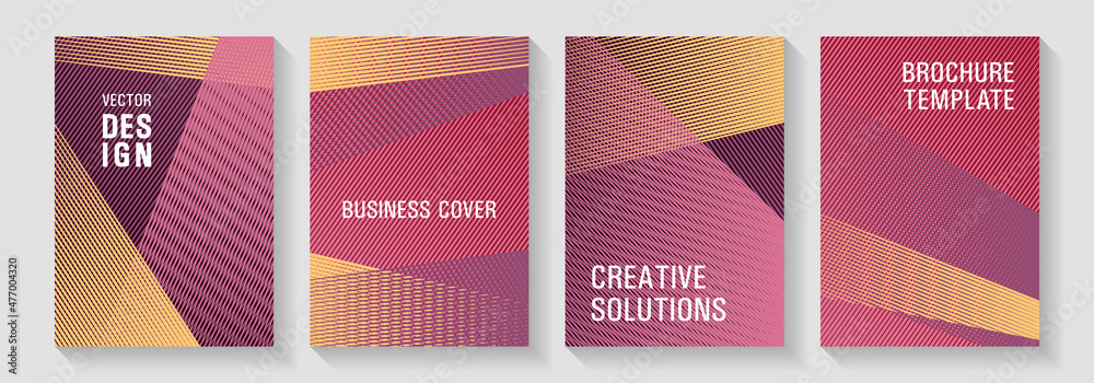 Linear geometry poster vector templates. Stock Vector | Adobe Stock