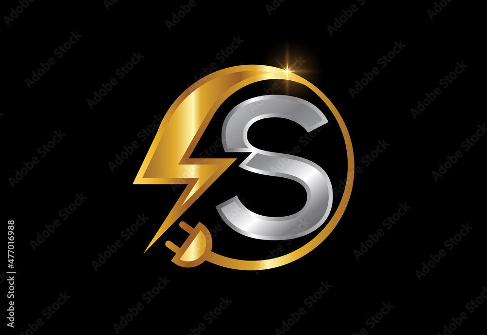 Electrical sign with the letter S, Electricity Logo, Power energy logo ...