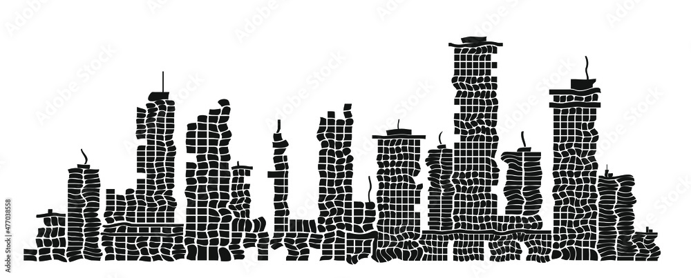 silhouette of building Stock Vector | Adobe Stock