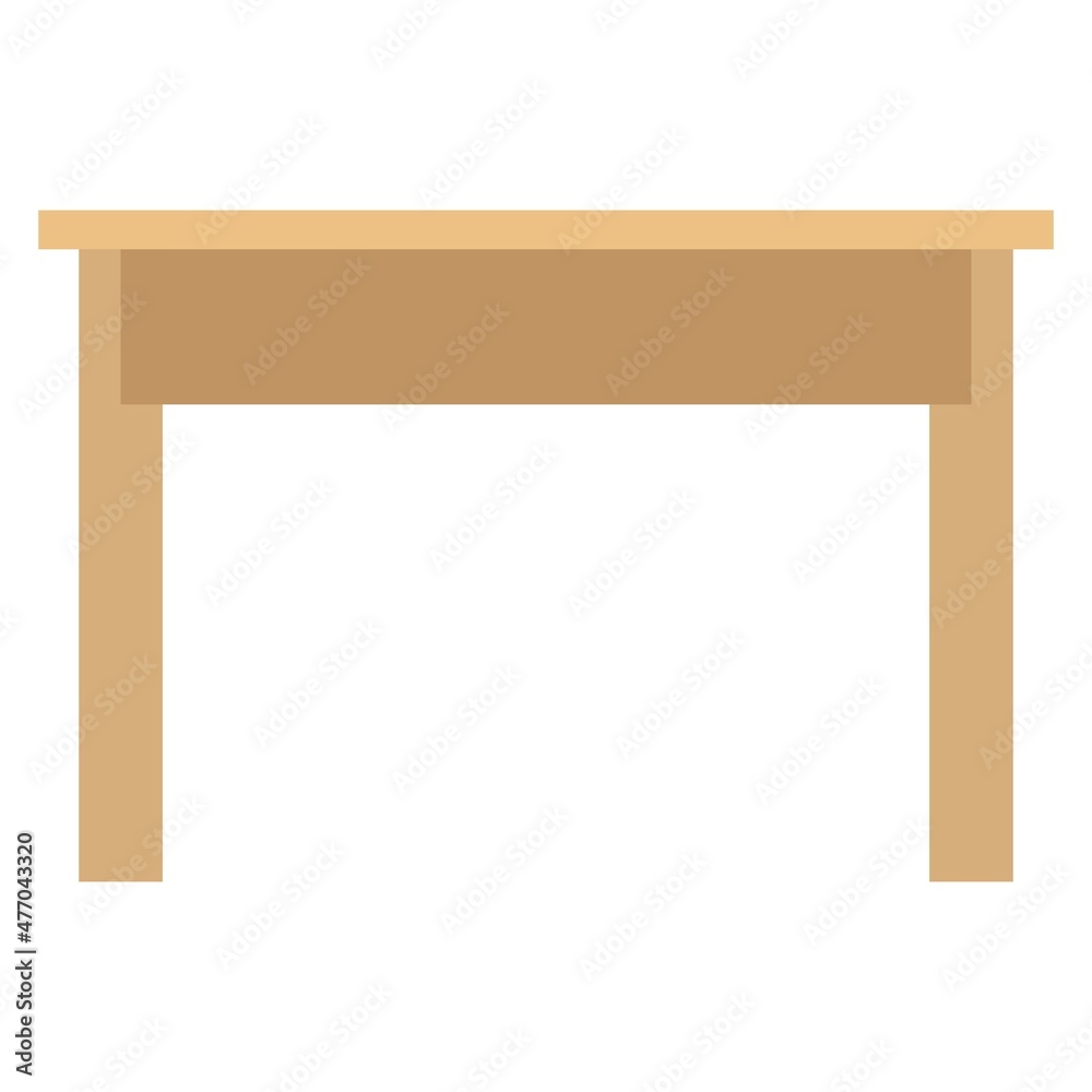 simple wooden table flat clipart vector illustration Stock Vector ...