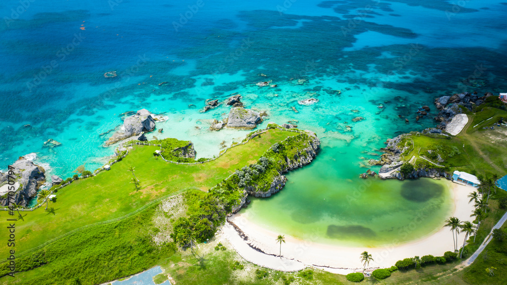 Drone Photography of Bermuda Landscapes and Ocean Stock Photo | Adobe Stock