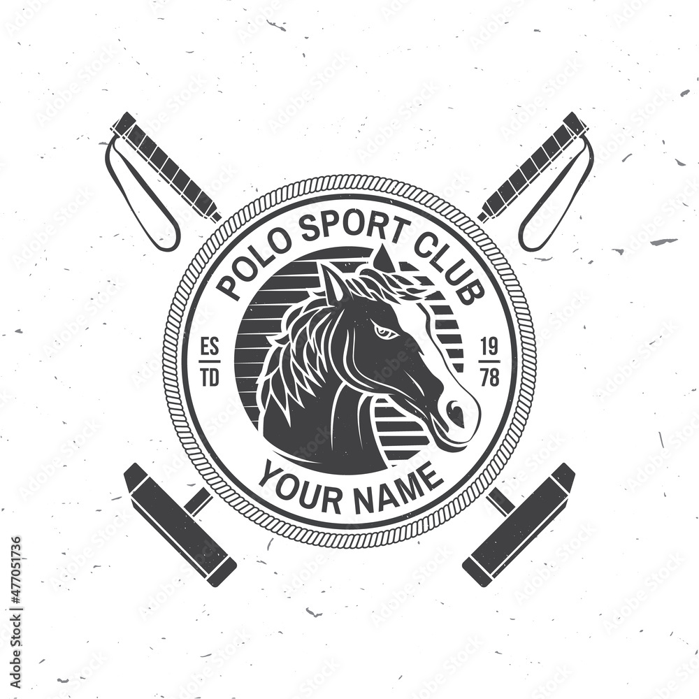 Polo club sport badge, patch, emblem, logo. Vector illustration ...