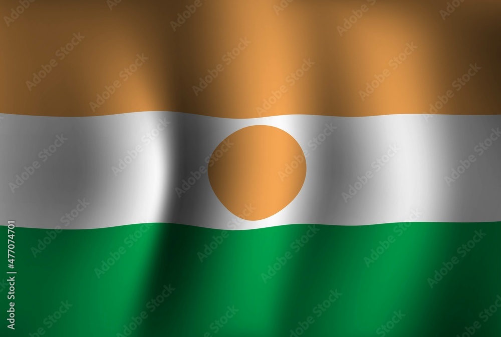 Niger Flag Background Waving 3D. National Independence Day Banner ...