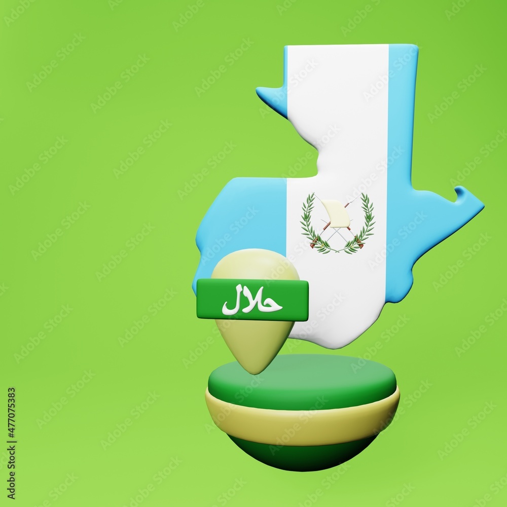3d rendering of halal locations and tours in Guatemala for Eid Al Adha ...