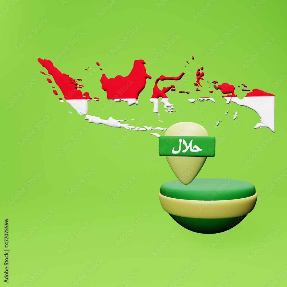 3d rendering of halal locations and tours in Indonesia for Eid Al Adha ...