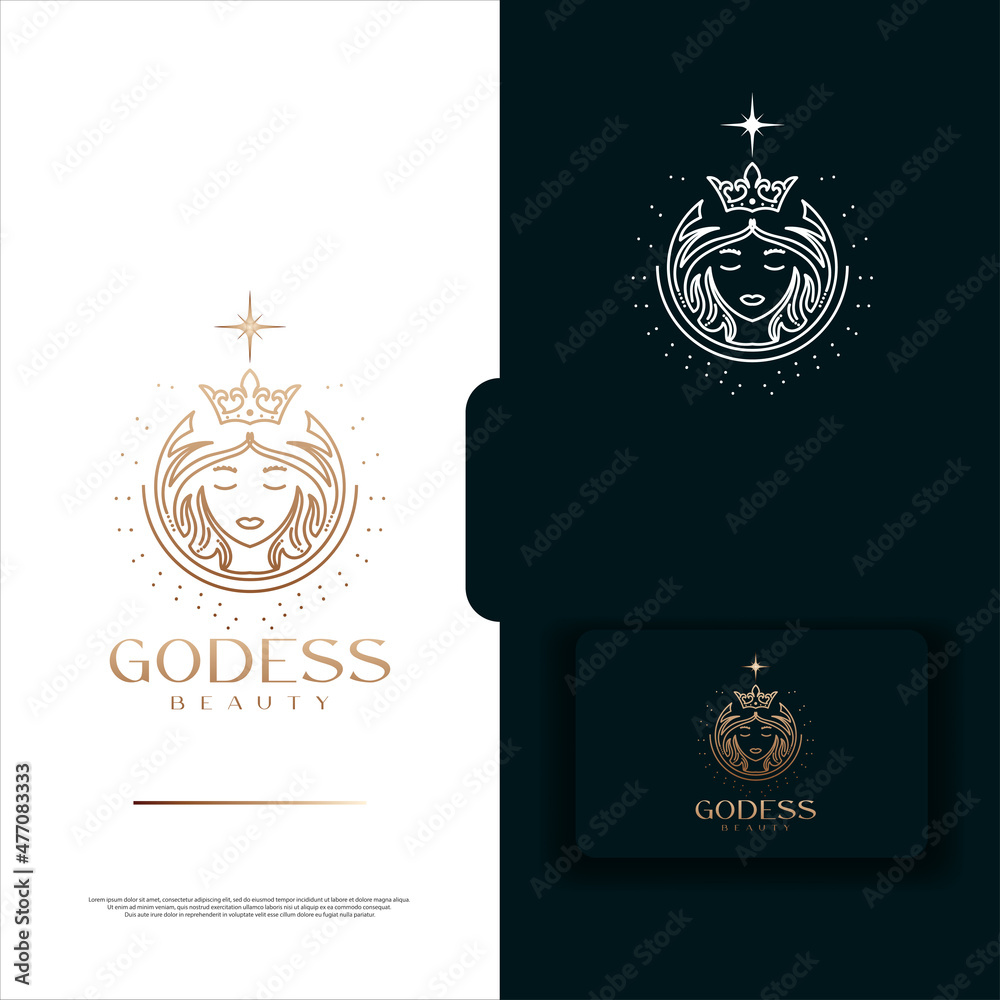 Godess beauty logo vector Stock Vector | Adobe Stock