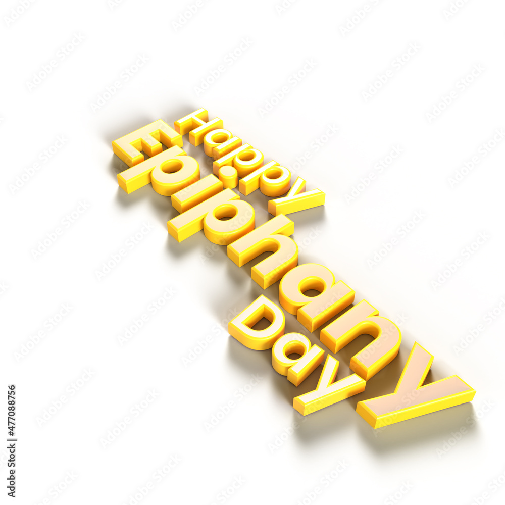 Happy Epiphany day on the floor, three kings 3d rendering illustration ...