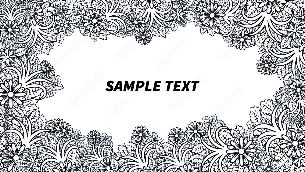 black and white background with sample text Stock Vector | Adobe Stock