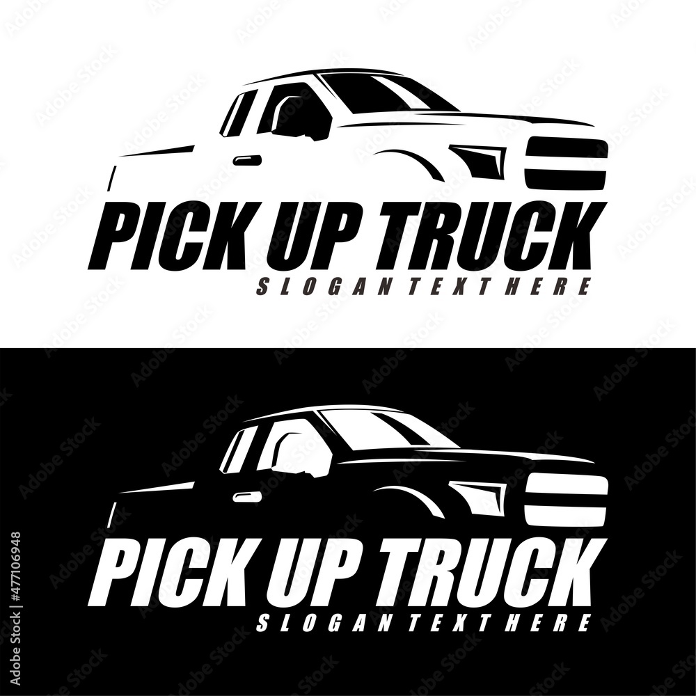 pick up truck logo design vector Stock Vector | Adobe Stock