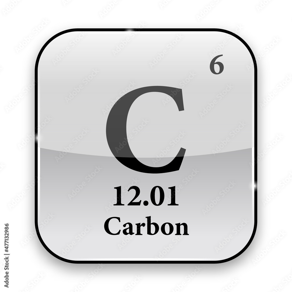 The periodic table element Carbon. Vector illustration Stock Vector ...