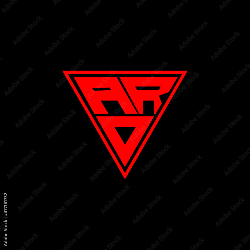 ARO letter logo design on black background.ARO creative initials letter ...