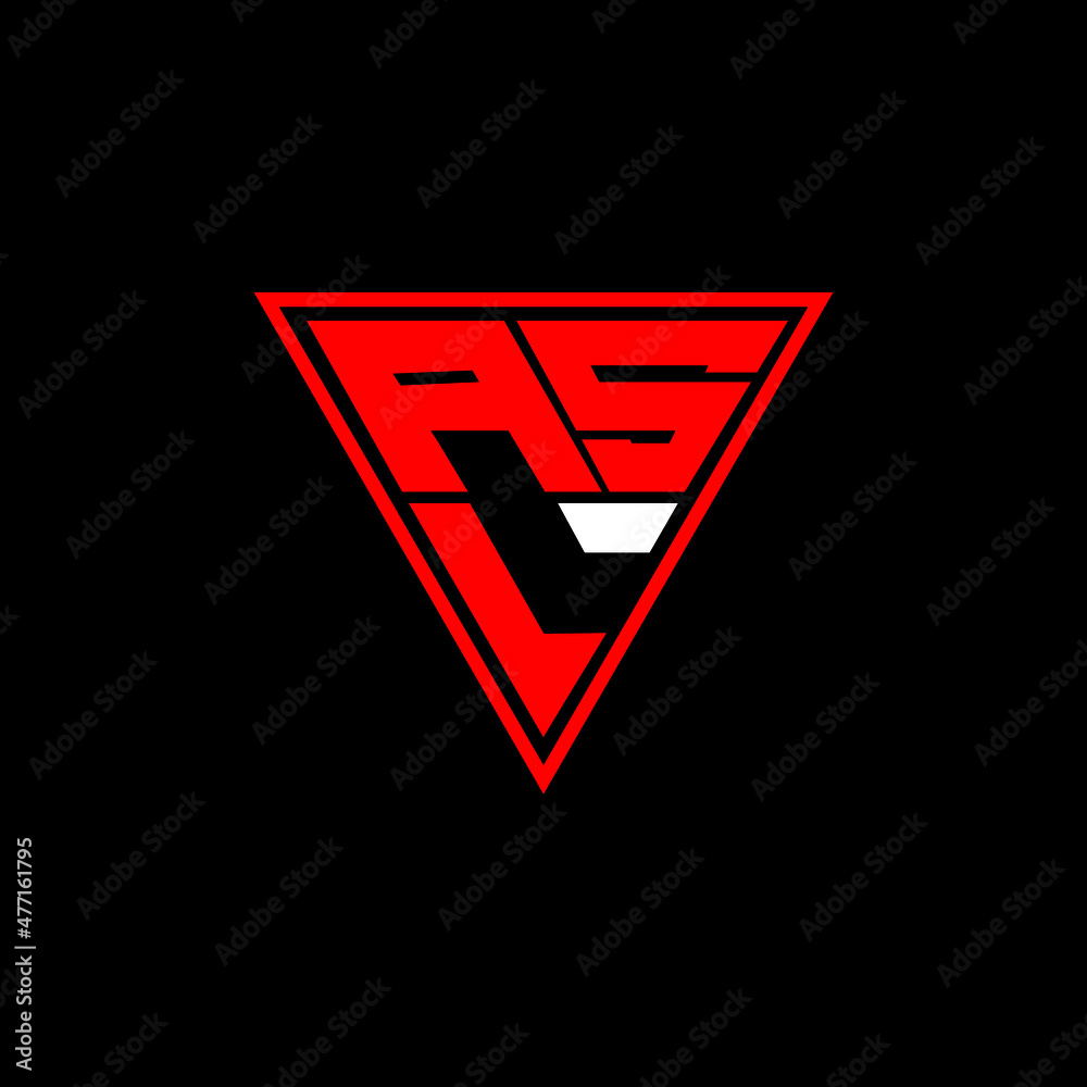 ASL letter logo design on black background.ASL creative initials letter ...