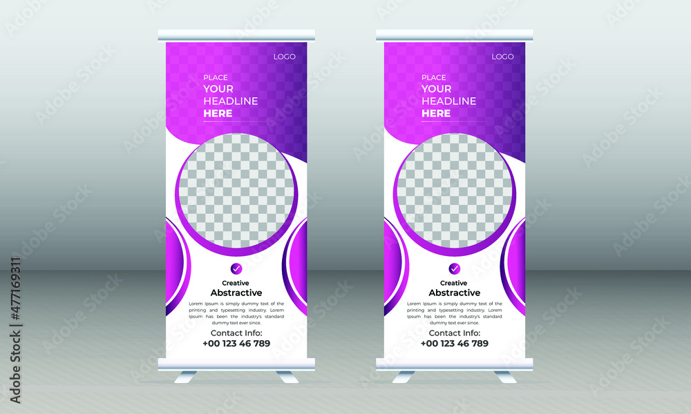 Conference Roll Up Banner And Modern Brochure Flyer Banner Design And ...