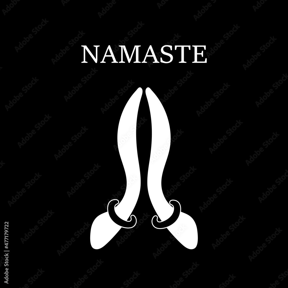 easy to edit illustration of an Indian woman greeting the namaste pose ...