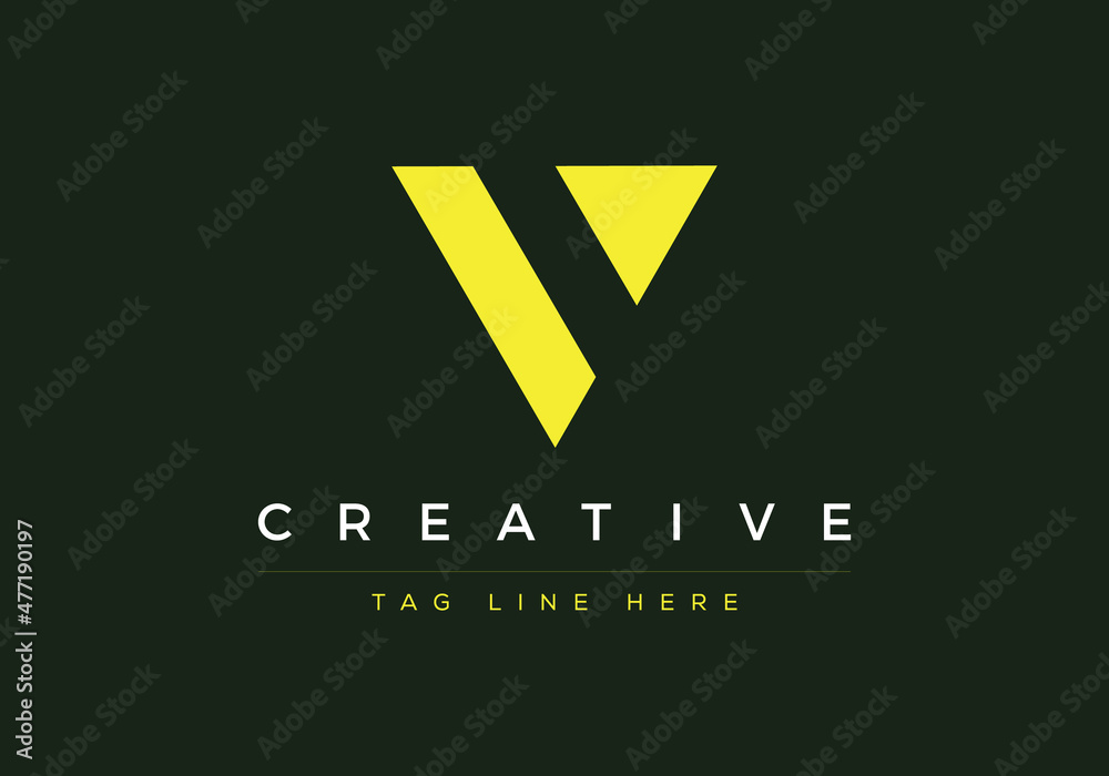 Unique modern creative elegant letter V logo template. letter initial ...