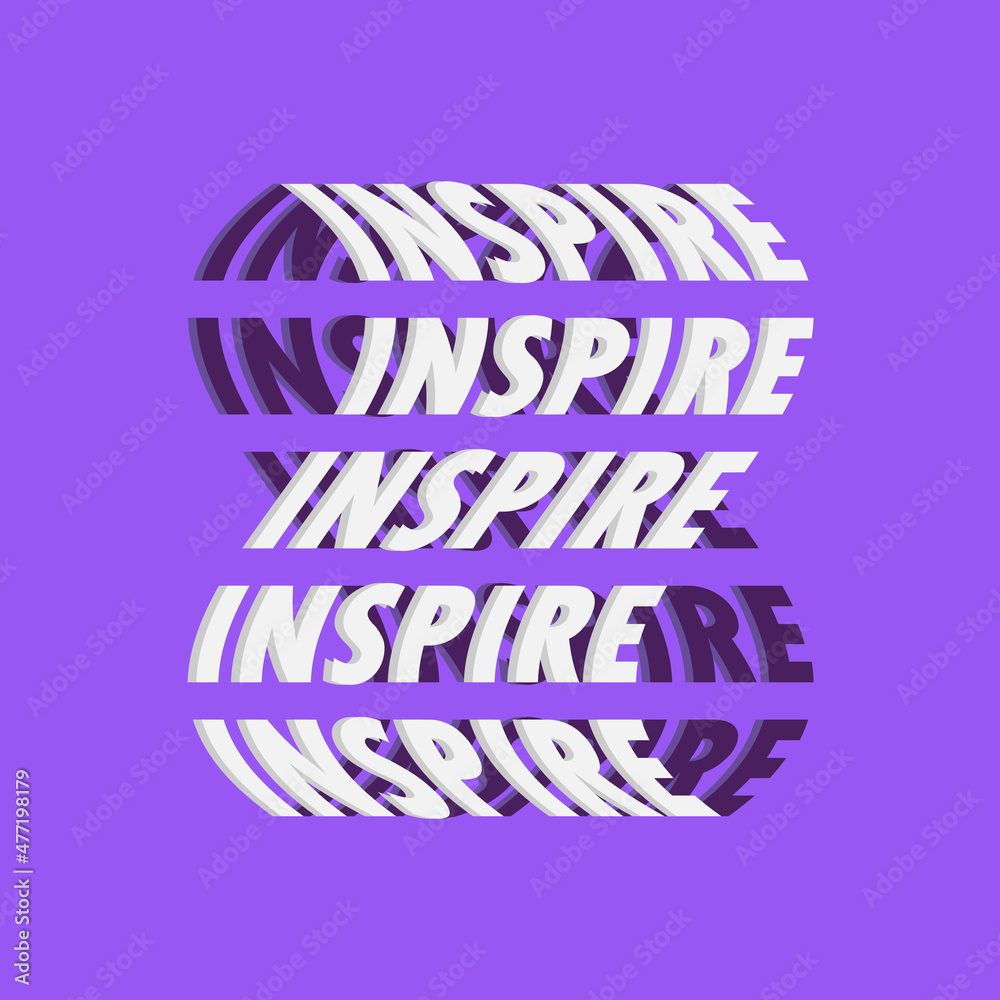 A text image of the wavy effect with the inscription INSPIRE. The ...