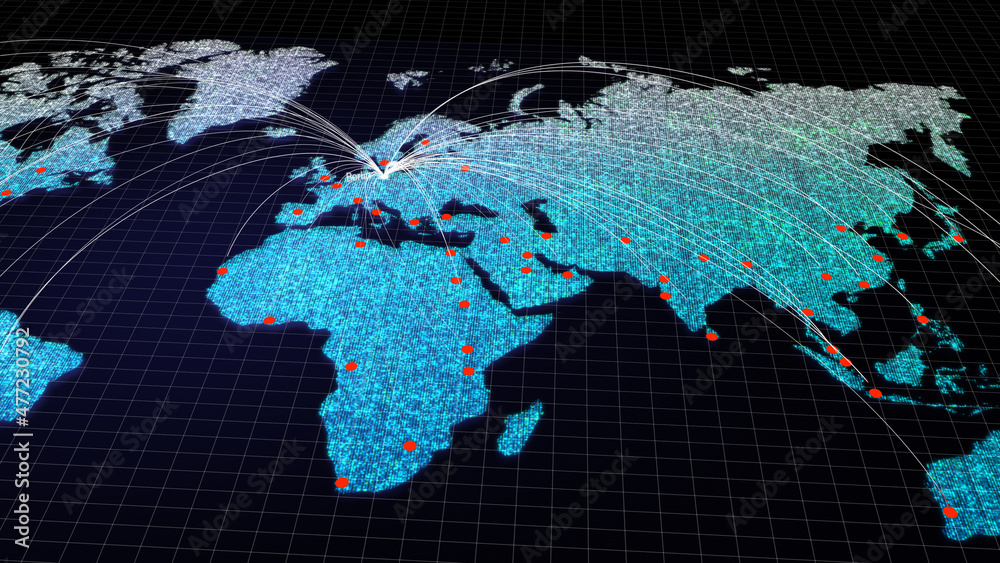 Global connectivity from Berlin, Germany to other major cities around ...