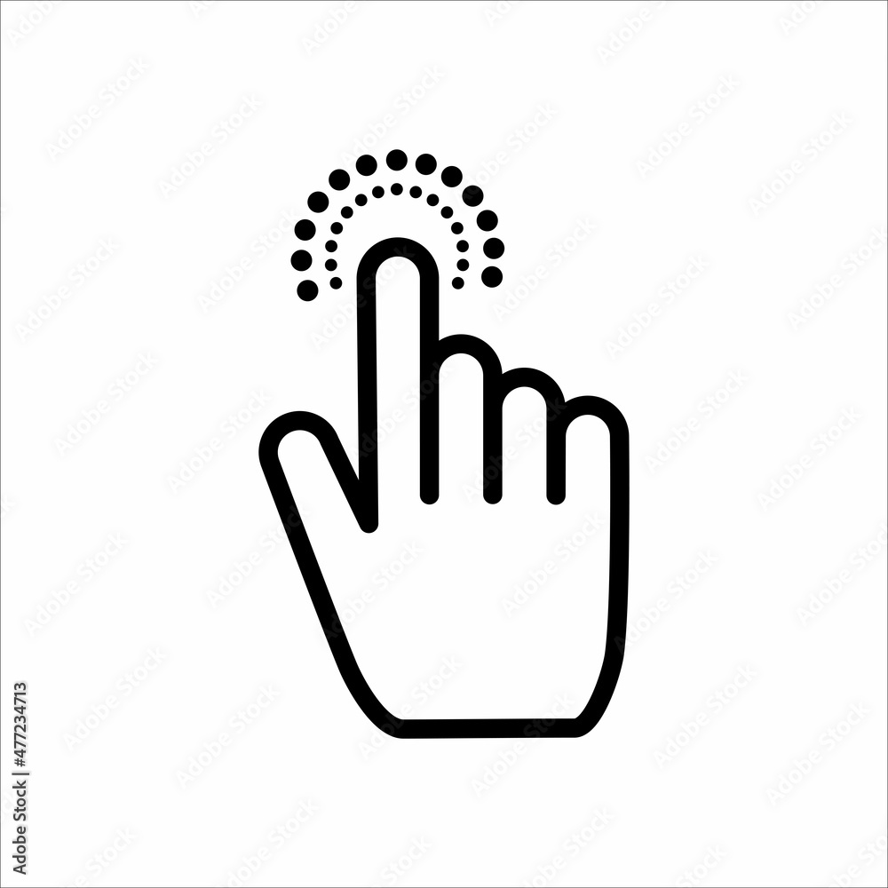 Vector graphics. Click pointer icon. Cursor Click, Hand Clicks and Load ...