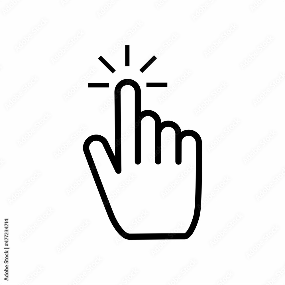 Vector graphics. Click pointer icon. Cursor Click, Hand Clicks and Load ...
