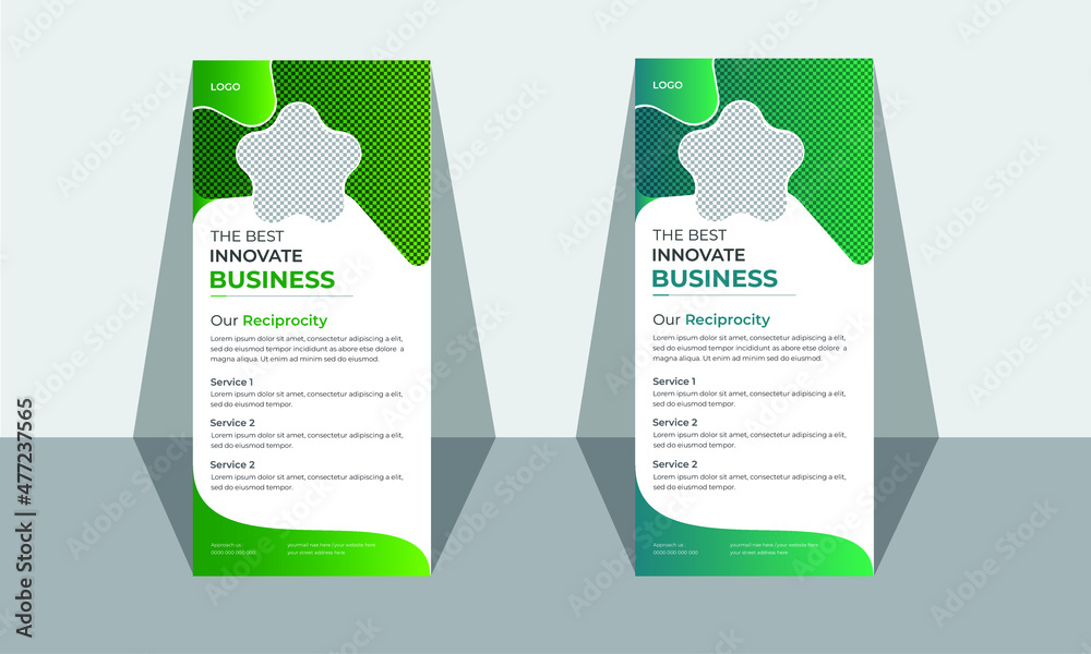 Corporate Business stand roll up banner, pull up design, modern x ...