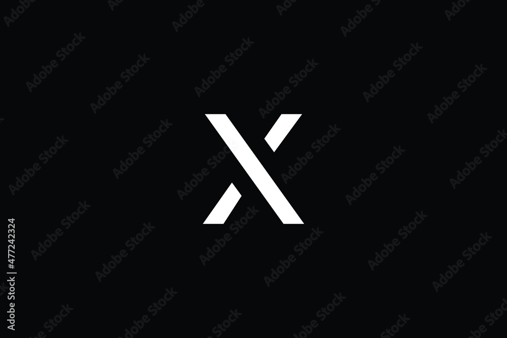 New and Modern X letter with minimalistic look. Professional artwork ...