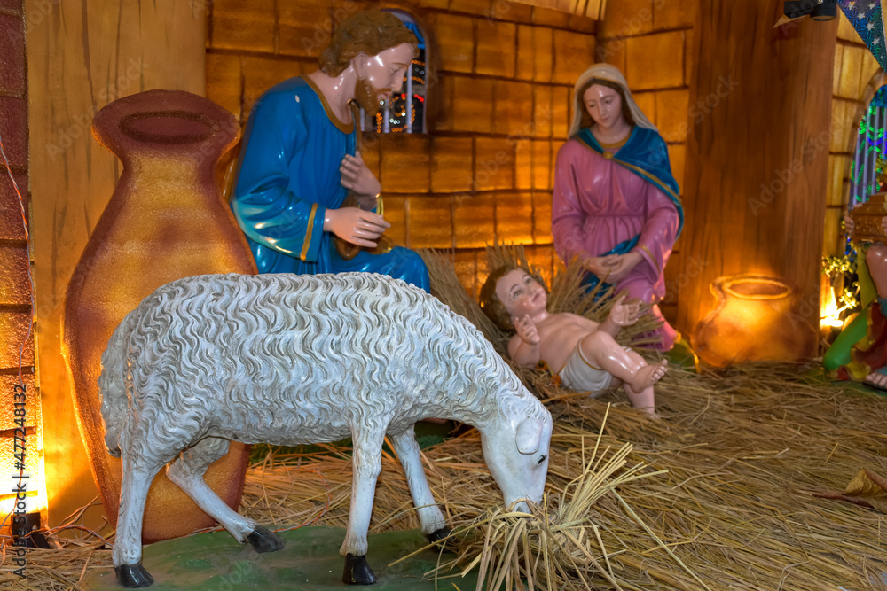 Christmas Crib or Nativity Scene - A model of the Traditional Nativity ...