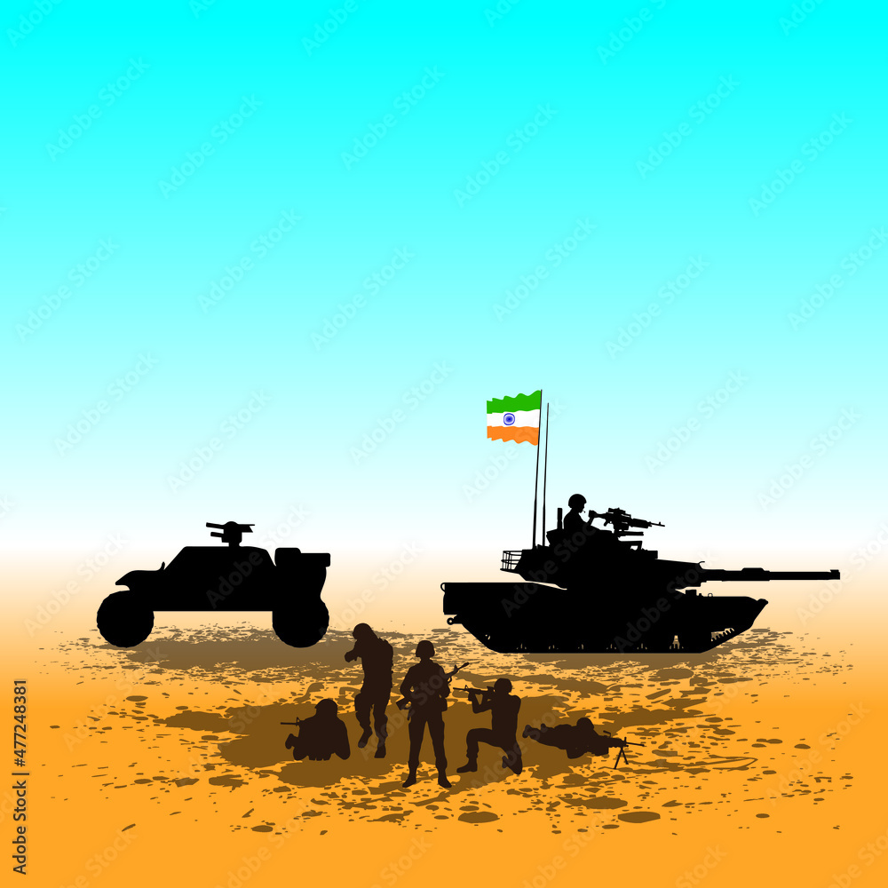 Vector illustration of Indian Army Day, Army Day is celebrated on ...