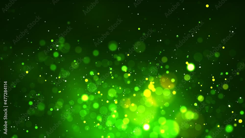 Abstract Green Dust Particles Loop-able Background. 4K Animated ...