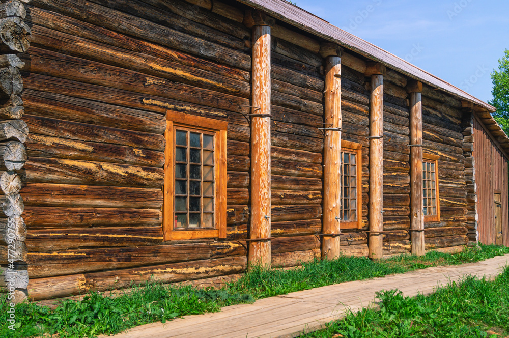 An old wooden complex of the salt industry, built in the 19th century ...