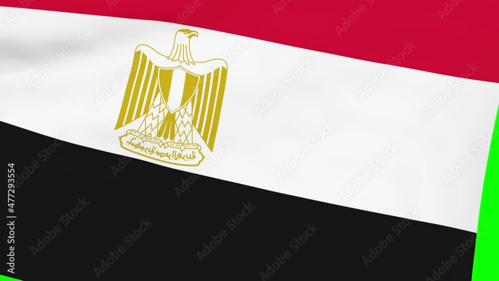 Egypt waving flag transition 4k and 1080 HD seamless loop animation. 3d ...