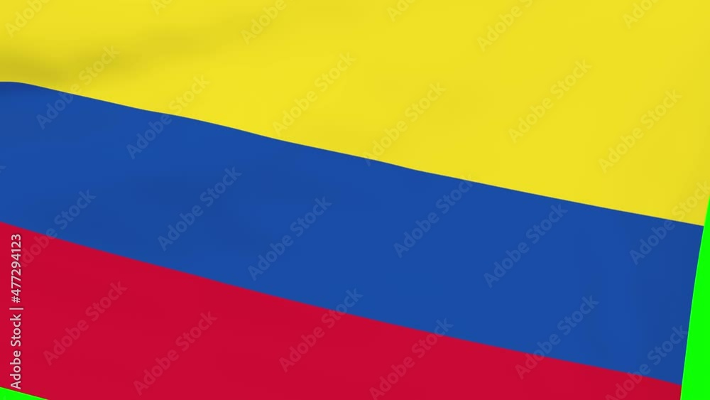 Colombia waving flag transition 4k and 1080 HD seamless loop animation ...