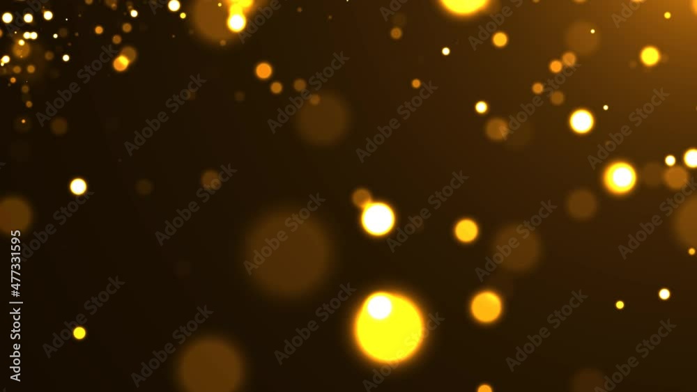 Abstract Yellow Particles Loop-able Background. 4K Animated Seamless ...