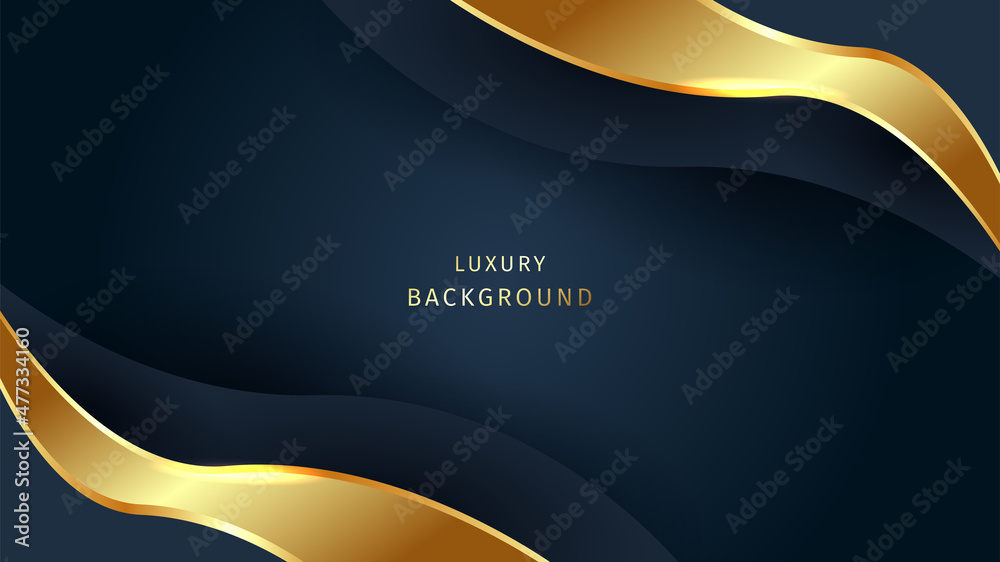 Abstract luxury background. Gold and navy stripes Stock Vector | Adobe ...