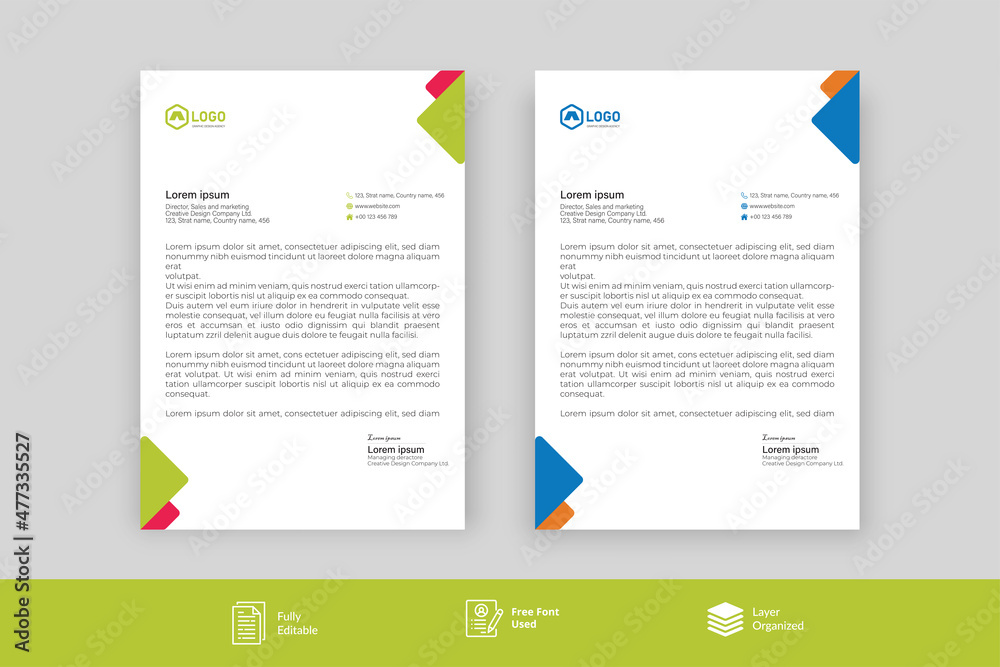 new modern creative Letter Head Design, Business latter head Pad Design ...