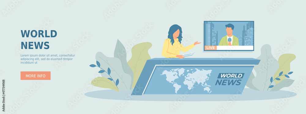 Breaking world news. Live news presenter, broadcaster, reporter ...