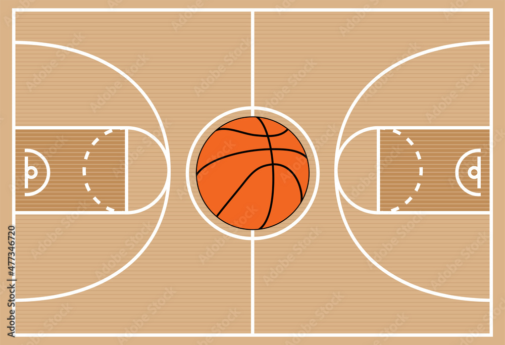 vector illustration of basketball court symbol Stock Vector | Adobe Stock