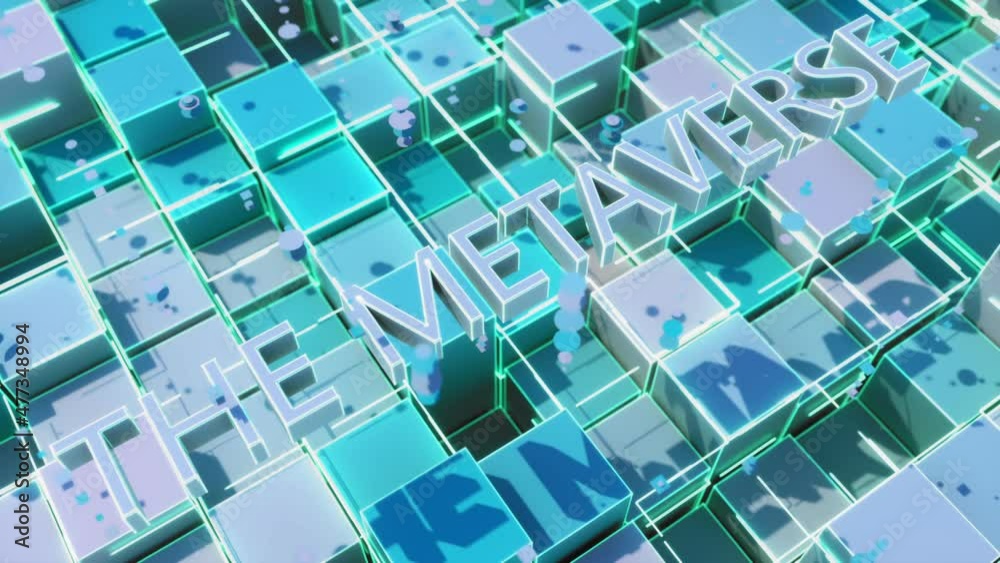 Depiction of the Metaverse. 4K CGI animation. Seamless loop. Stock ...