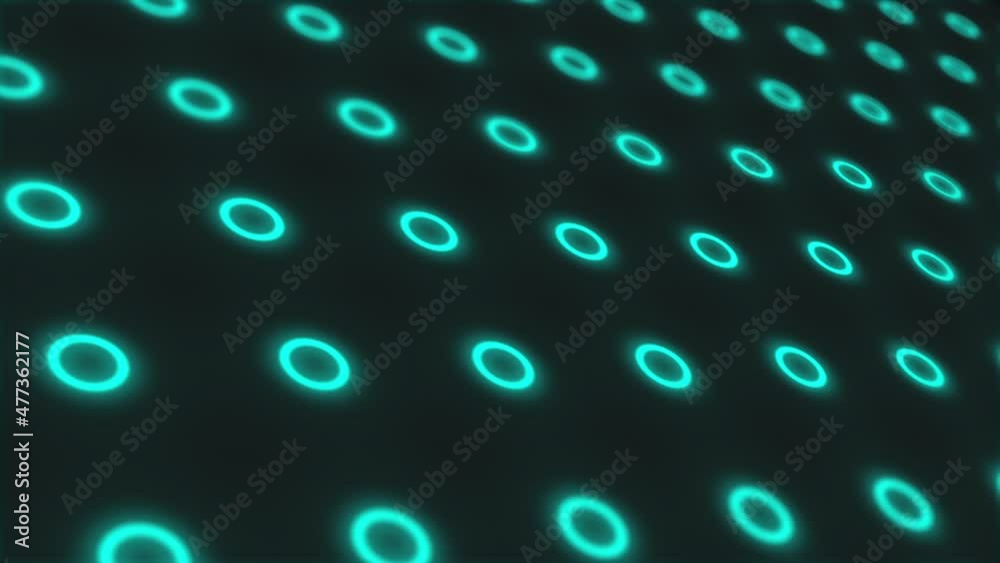 Animated circle sign background pattern. Blue circle on a dark backdrop ...