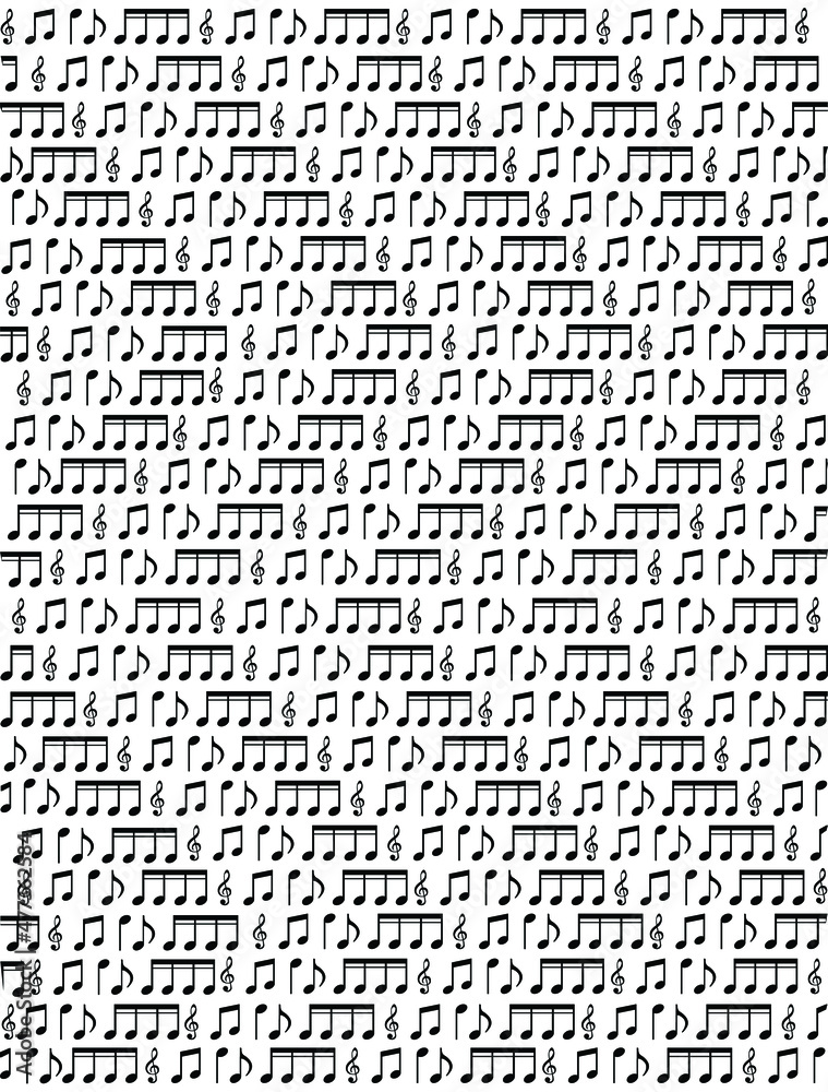 Vector Musical Note, music note isolated on white background, vector ...