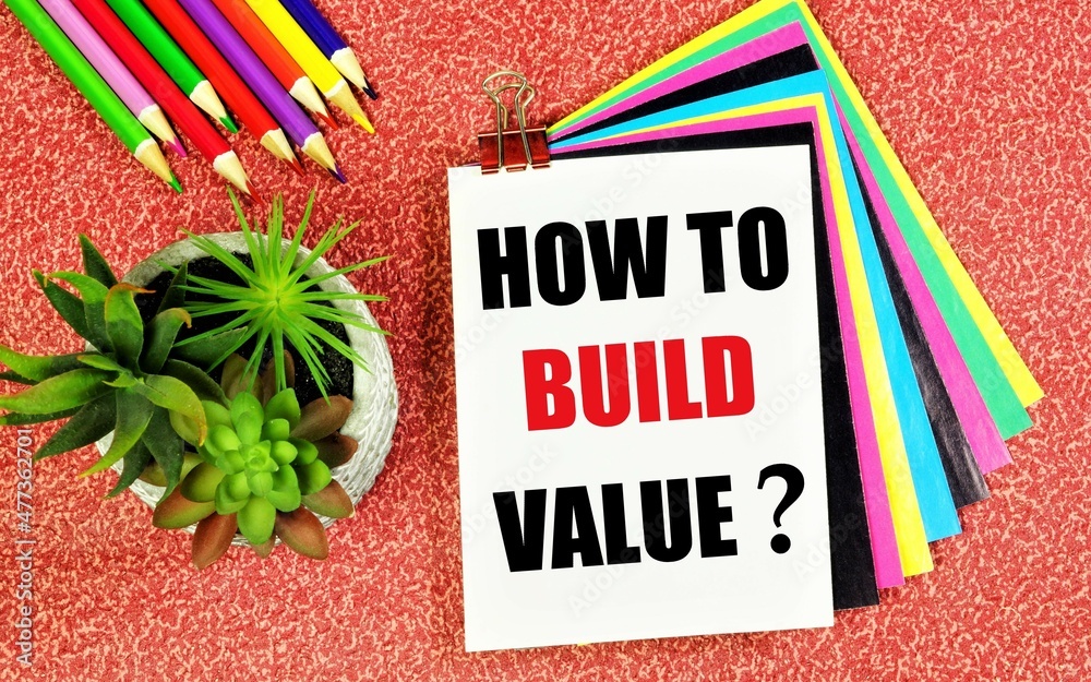 How to build value? The inscription on the goal planning stickers. The ...