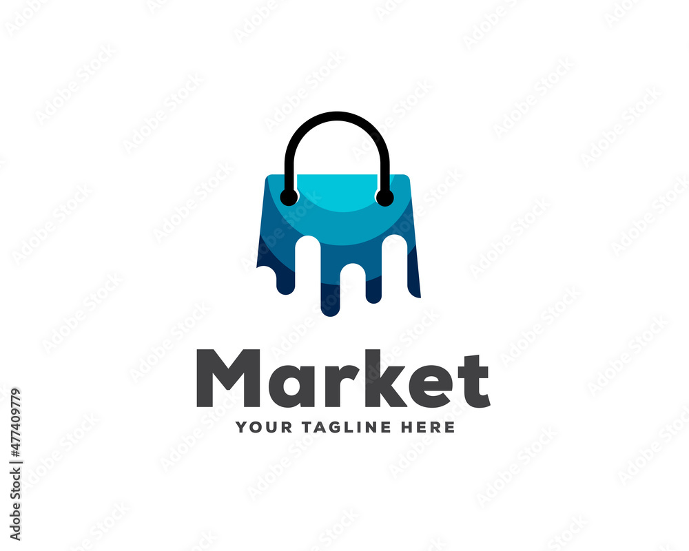 market data statistic chart shop logo symbol template illustration ...