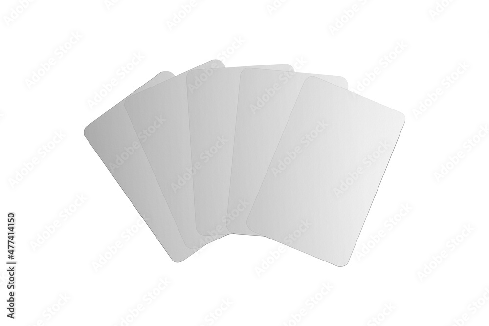 Empty blank Pack of Playing Cards Mock up isolated on white background ...