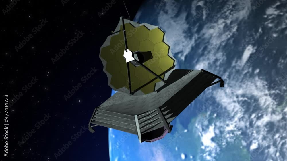 High quality 3D CGI animated render of the NASA's newly launched James ...